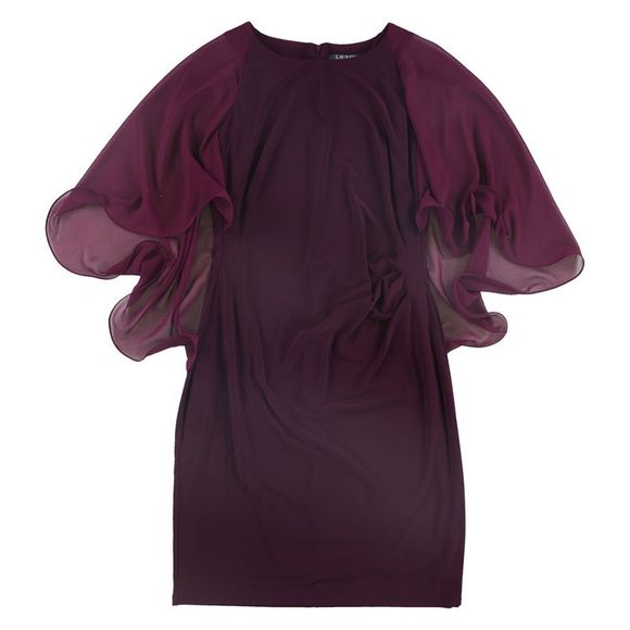 Ralph Lauren | Dresses | Ralph Lauren Womens Illusion Capelet Cocktail ...